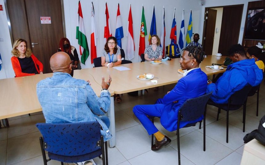 Octopizzo, Moha Grafix met with Ambassador Henriette Geiger