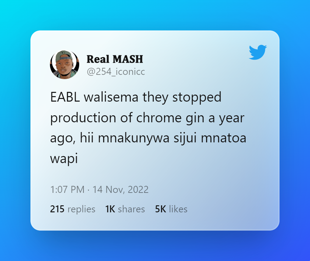 Revealed: Where the Chrome Gin Kenyans are drinking is coming from ...